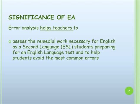 error analysis lecture pptx educational assessment education