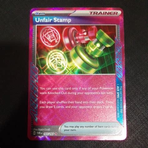Pokemon Card Tcg Sv6 Twilight Masquerade Unfair Stamp 165167 Ace