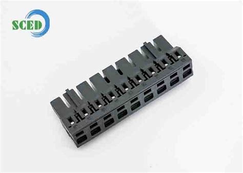 Pa66 Plastic Grey Pluggable Terminal Block Connector 7 5mm Pitch 300v 16a 2 18 Poles