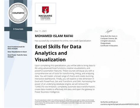 Excel Skills For Data Analytics And Visualization مستقل