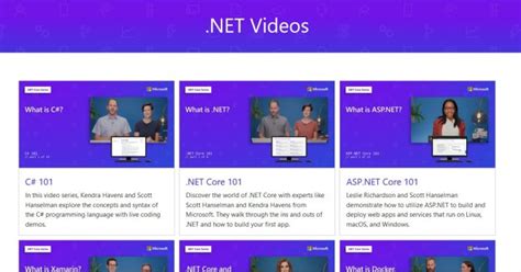 Microsoft Launches C Net Core And Asp Net Tutorial Videos Winbuzzer