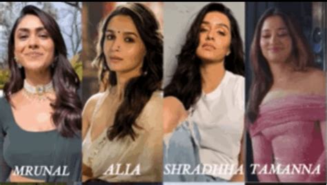Best Face Mrunal Thakur Vs Alia Bhatt Vs Shraddha Kapoor Vs Tamannaah