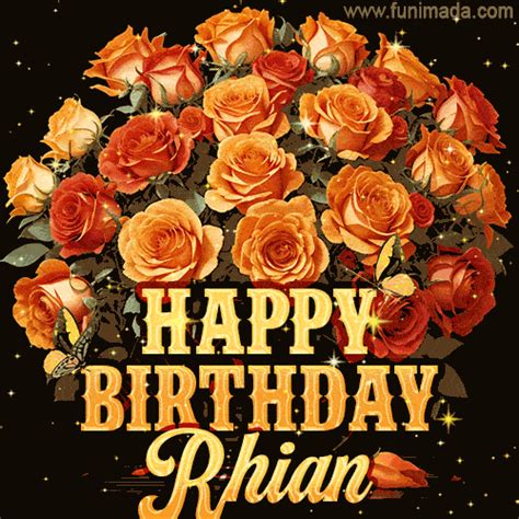 Beautiful Orange Roses Birthday  For Rhian Download On