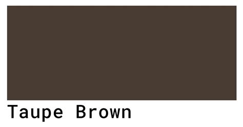 Taupe Brown Color Codes The Hex Rgb And Cmyk Values That You Need