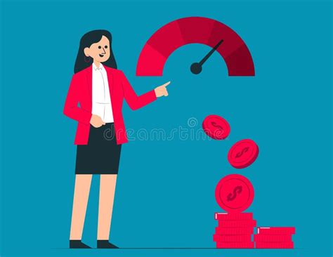Risk Assessment With Speedometer Credit Assessment Concept Stock