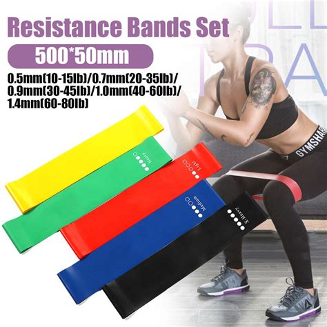 4pcs Set Resistance Bands Loop Gym Fitness Exercise Yoga Training Booty