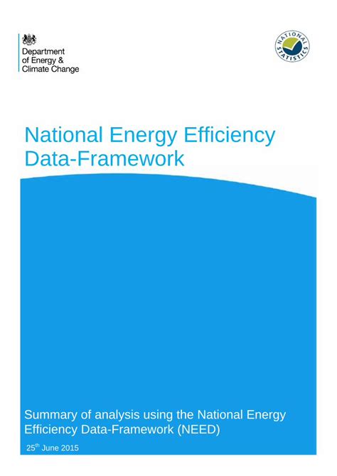 Pdf National Energy Efficiency Data Framework · · 2015 06 23impact Of