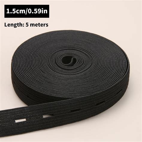 5m Button Hole Elastic Belt Braided Button Hole Elastic Belt Elastic Stretch Belt Diy Sewing