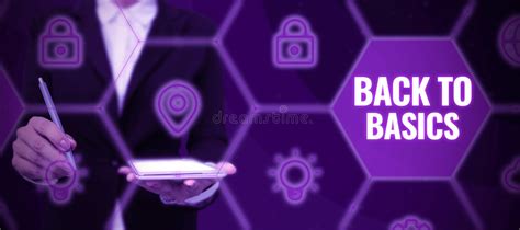 conceptual caption back to basics word written on return simple things