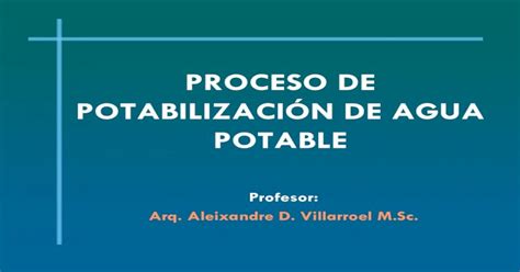 Proceso De PotabilizaciÓn De Agua Potablefiltros Por Gravedad El Agua