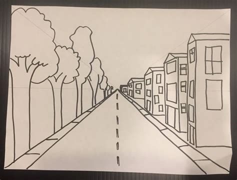 Рисунок городского пейзажа легкий