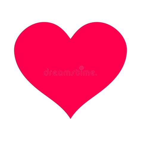 Red Heart Icon Love Symbol Romance Or Valentines Day Stock Vector
