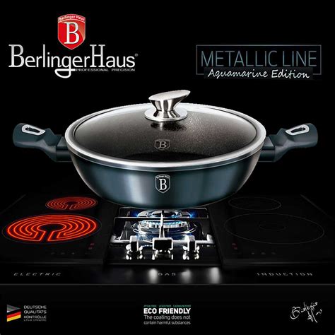 GARNEK GRANITOWY 28cm BERLINGERHAUS AQUAMARINE BH 1877 Garnki Świata