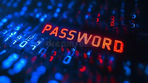 Computer Keyboard With The Word Password Written In Red Ai Generated Stock Illustration