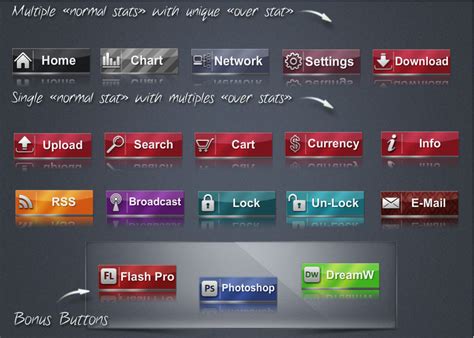 Smart Web Buttons AS3 Png By Khaledzz9 On DeviantArt
