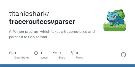 GitHub Titanicshark Traceroutecsvparser A Python Program Which Takes
