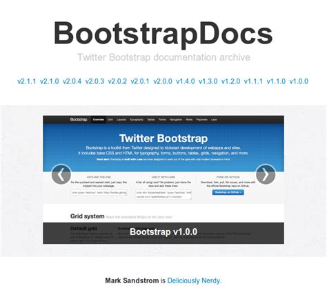 Twitter Bootstrap Documentation