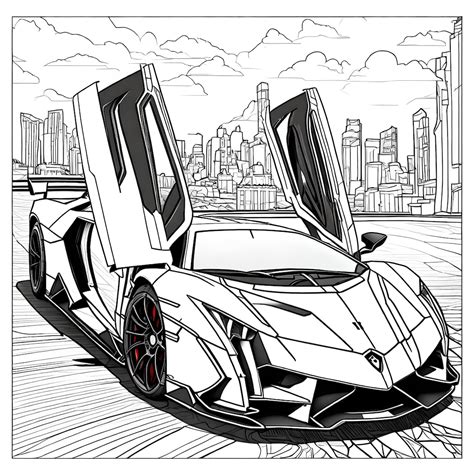 Lamborghini Revuelto Coloring Page