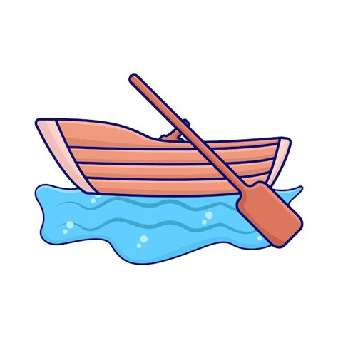 Ilustração De Barco Vetor Premium