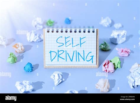 Handwriting Text Self Driving Internet Concept Autonomous Vehicle