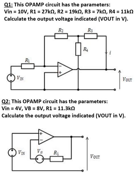 Solved Q1 This Opamp Circuit Has The Parametersvin