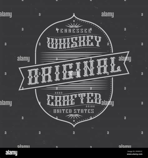 Vintage Label Design With Lettering Composition On Dark Background Stock Vector Image Art Alamy