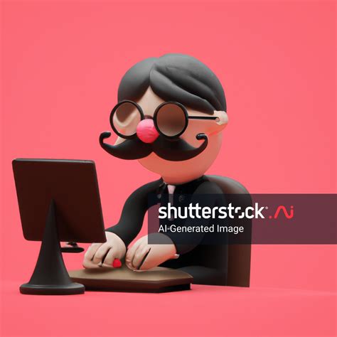 Cute Character 3d Image Person Using Ai Generated Image 2334383073