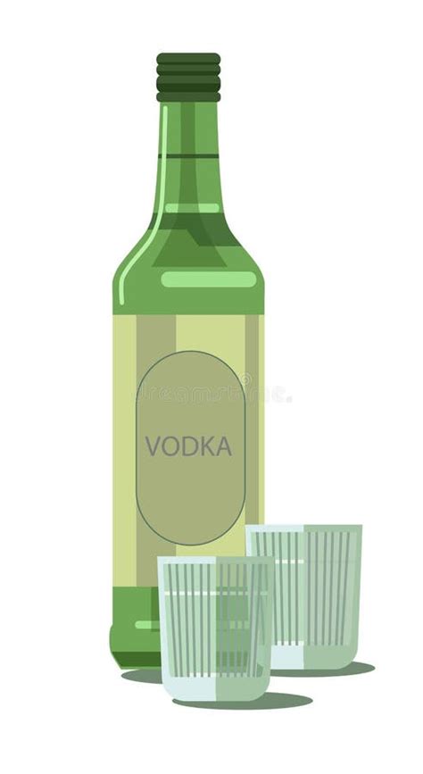 Alcohol Cocktail White Russian Isolated White Stock Illustrations
