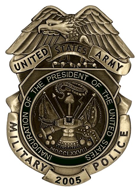 United States Army Military Police Badge 2005 Inauguration Of The 43rd
