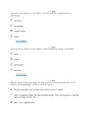Quiz 5 Docx 1 1 Point During Which Phase Of The SDLC Are The