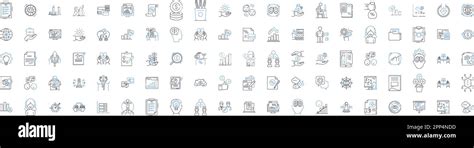 Analysis And Evaluation Line Icons Collection Examination Appraisal Assessment Critique