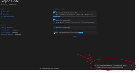 Error Loading Webview Error Could Not Register Service Workers