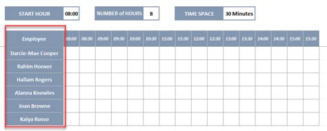 How To Make A Work Schedule In Excel Free Template