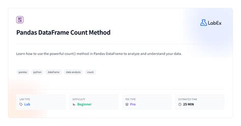 pandas dataframe count 메서드 마스터하기 데이터 분석 튜토리얼 labex
