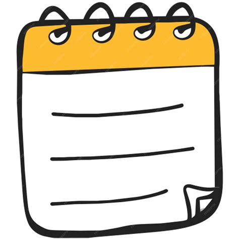 Premium Vector Notepad Icon Doodle Fill