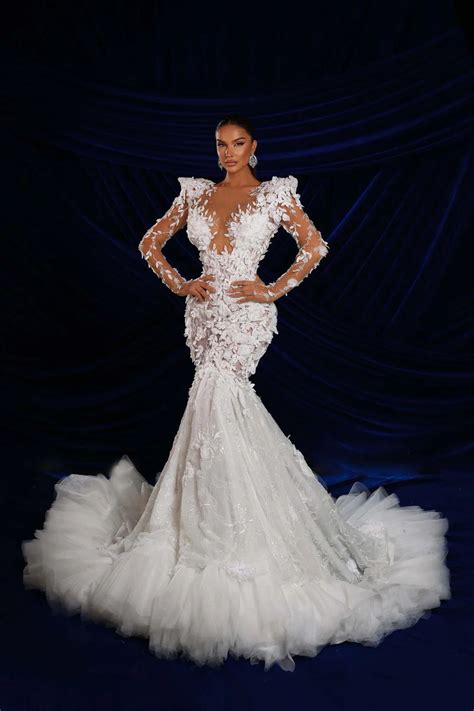 Paulina O Neck Wedding Dress Dandd Clothing