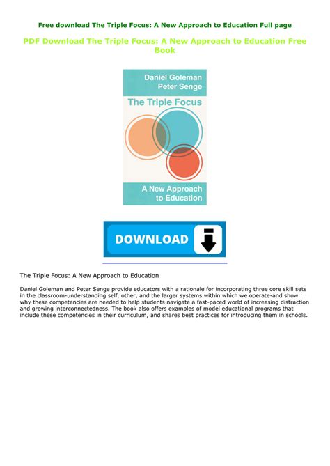 Ebook The Triple Focus A New Approach To Education By Affrontiez