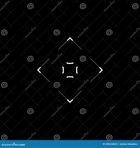 Futuristic Gui Rhombus Target Aim Sight Hud Reticle Cyberpunk Aesthetics Stock Vector