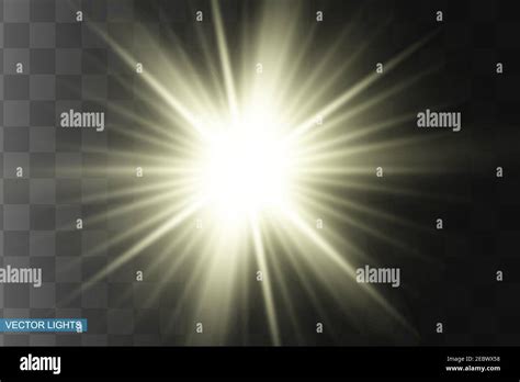 Glow Isolated Yellow Light Effect Lens Flare Stock Vector Image Art