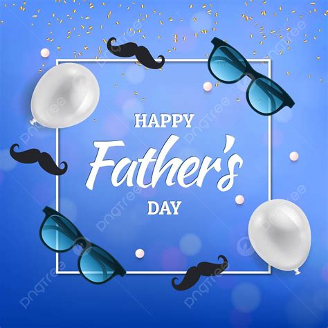 Feliz Día De Padre Con Globos Y Gafas Fondos Regalo Corazón Feliz