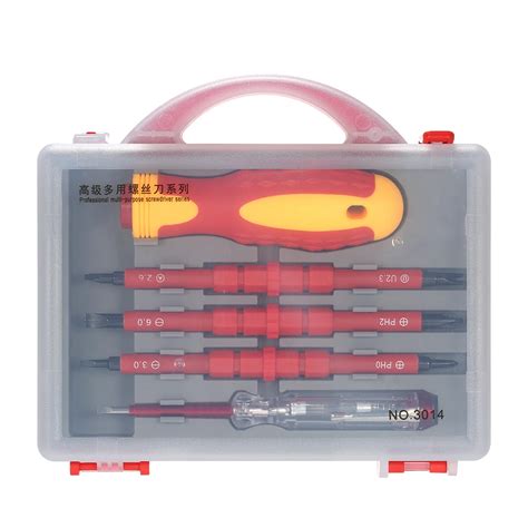 5pcs 500v Insulated Screwdrivers Set With Magnetic Slotted Phillips