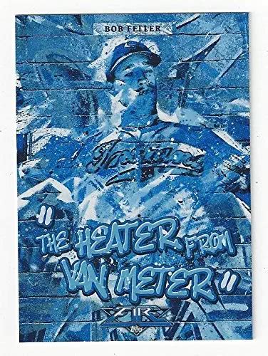 کارت خرید و فروش کالکشن Bob Feller The Heater Van Meter Monikers Blue Chip Parallel کارت