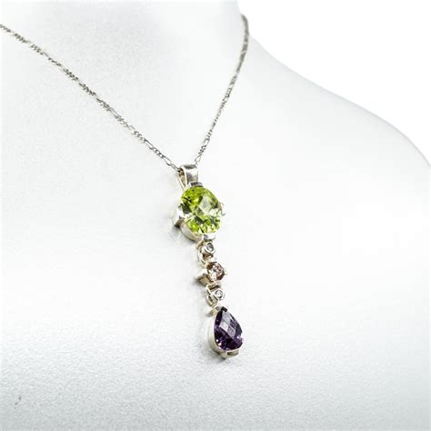 Art Deco Handmade Silver Necklace Set 925 Silver Necklace With