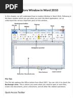 Microsoft Word Interface Overview Pdf Microsoft Word Text
