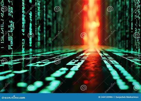 Matrix Code Overlay Overlay Falling Matrix Code Over The Pour Cr Stock