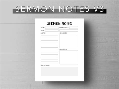 Sermon Notes Graphic By Ascendprints · Creative Fabrica