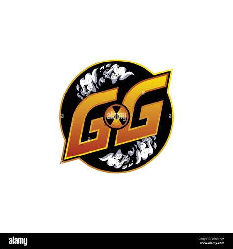 Gg Logo Monogram Gaming With Gas Shape Designs Template Vector Icon