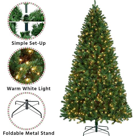 The Holiday Aisle® Pre Lit Spruce Artificial Hinged Christmas Pine Tree