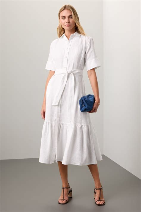 White Short Sleeve Day Dress By Polo Ralph Lauren Rent The Runway