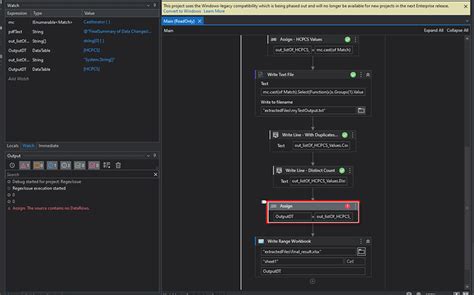 Help With The Source Contains No DataRows On A Windows Legacy Project